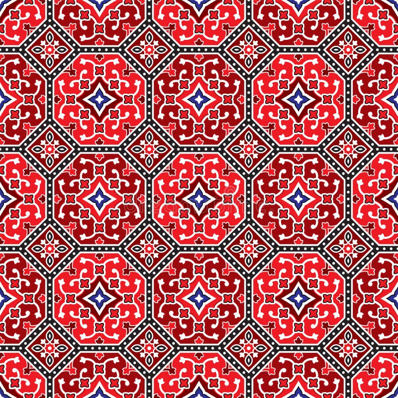 Traditional Ajrak Pattern, Vector Illustration Stock Vector ...