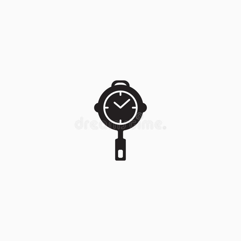 Pan with Clock Cooking Time Logo Icon Design Template Vector ...