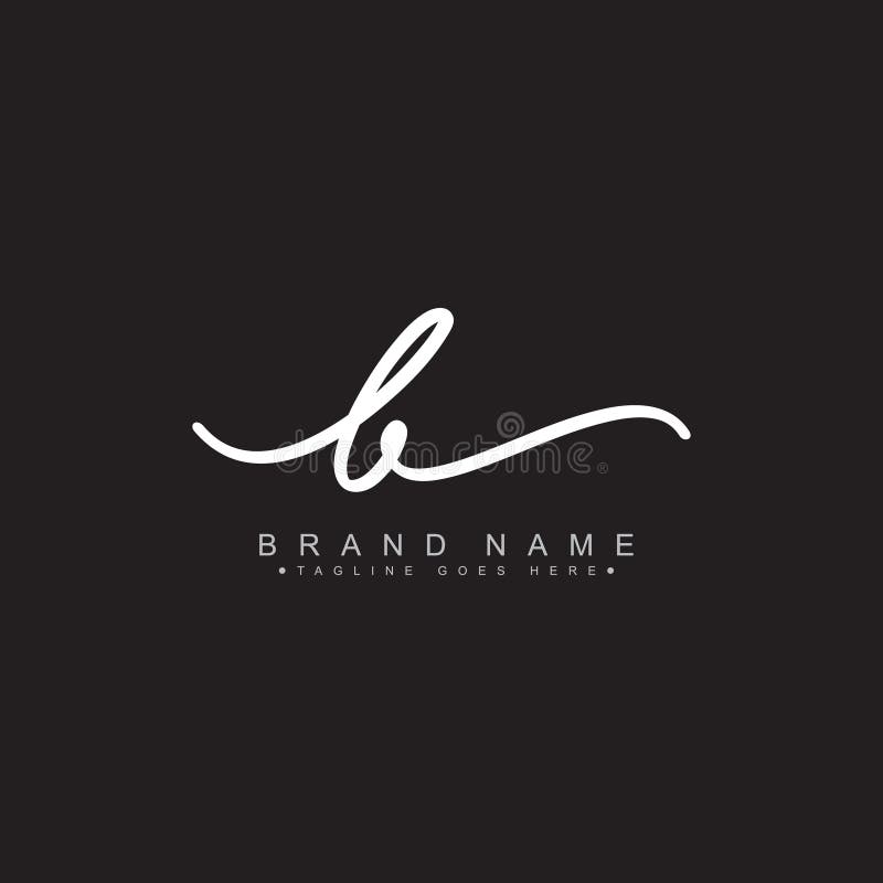 Handwritten Signature Logo for Initial Letter B Stock Vector ...