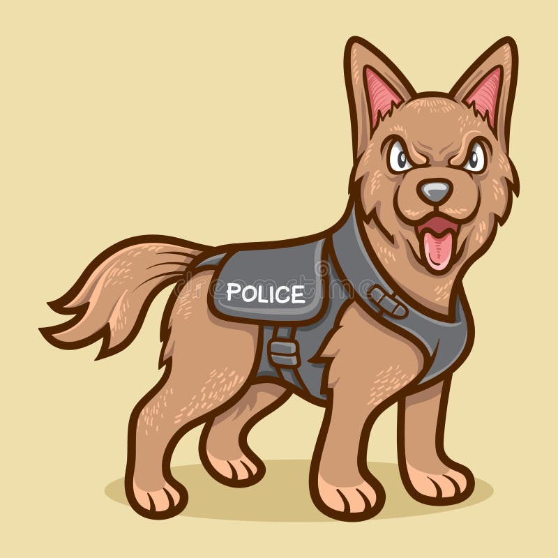 Police Dog Animal Illustration Stock Vector - Illustration of change ...