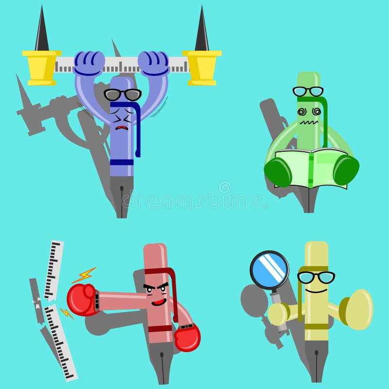 Illustration Vector Graphic Cartoon Character of Action of Pena Stock ...