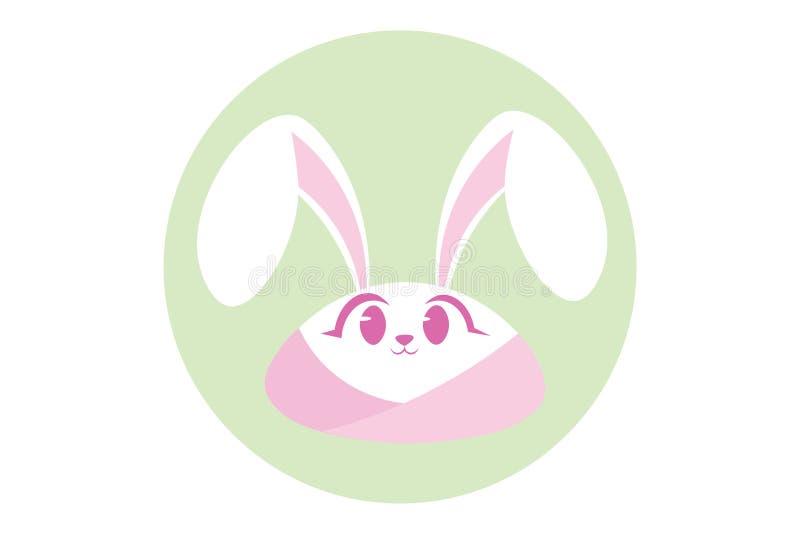 Vector Illustration of a Pink Stylized Rabbit Stock Vector ...