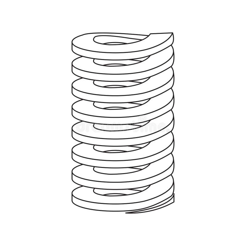 Metal Coil Springs . Spiral Flexible Wire. Metal Spiral Stock Vector ...