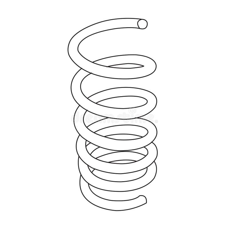 Metal Coil Springs . Spiral Flexible Wire. Metal Spiral Stock Vector ...