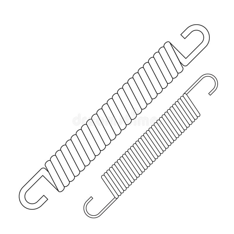Metal Coil Springs . Spiral Flexible Wire. Metal Spiral Stock Vector ...
