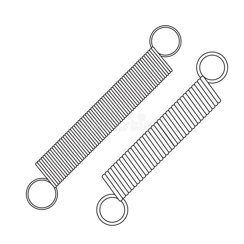Metal Coil Springs . Spiral Flexible Wire. Metal Spiral Stock Vector ...