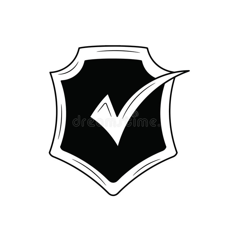 Shield Check Line Icon, Defense, Guarantee Vector Illustration Stock ...