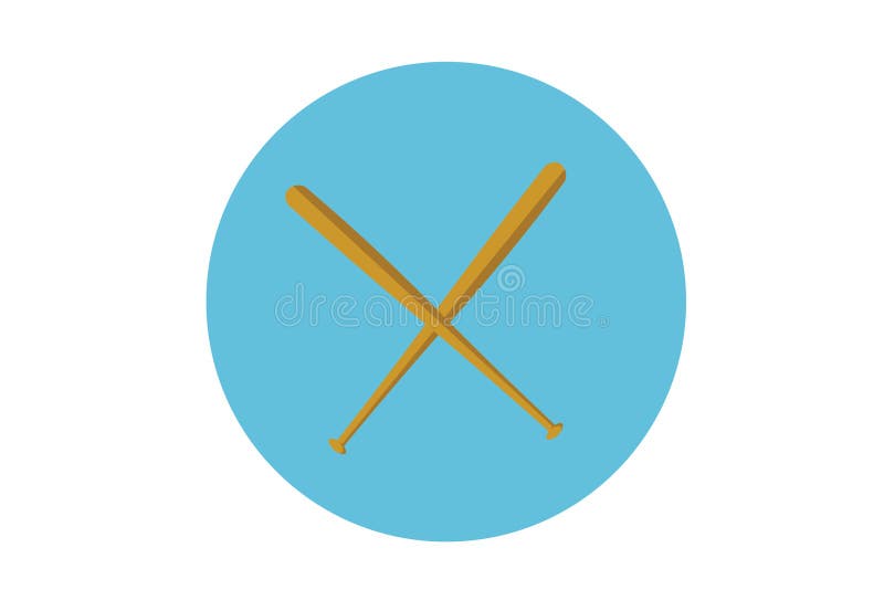 Two Baseball Bats Vector Illustration Stock Vector - Illustration of ...