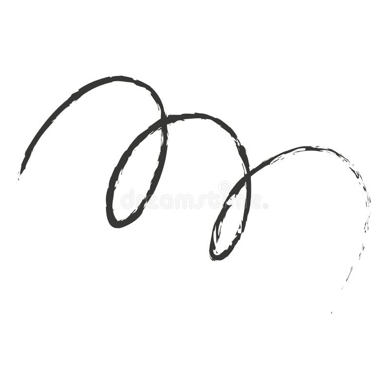 Swirling Line in the Form of a Spiral Stock Vector - Illustration of ...