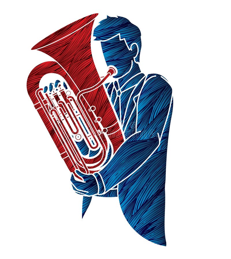 Tuba Musician Orchestra Instrument Graphic Vector Stock Vector ...