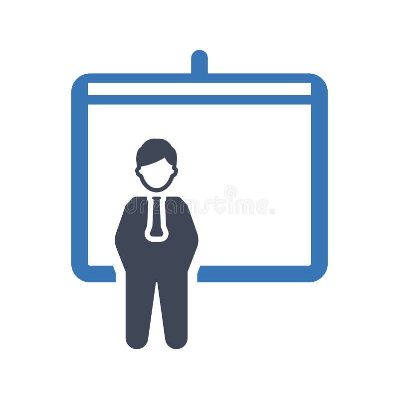 Training Lecture Icon. Vector Graphics Stock Vector - Illustration of ...