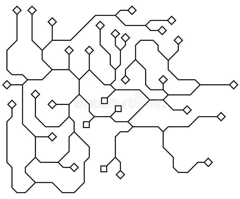 Circuit Board. Vector Technology Background. Electronic Tracks ...