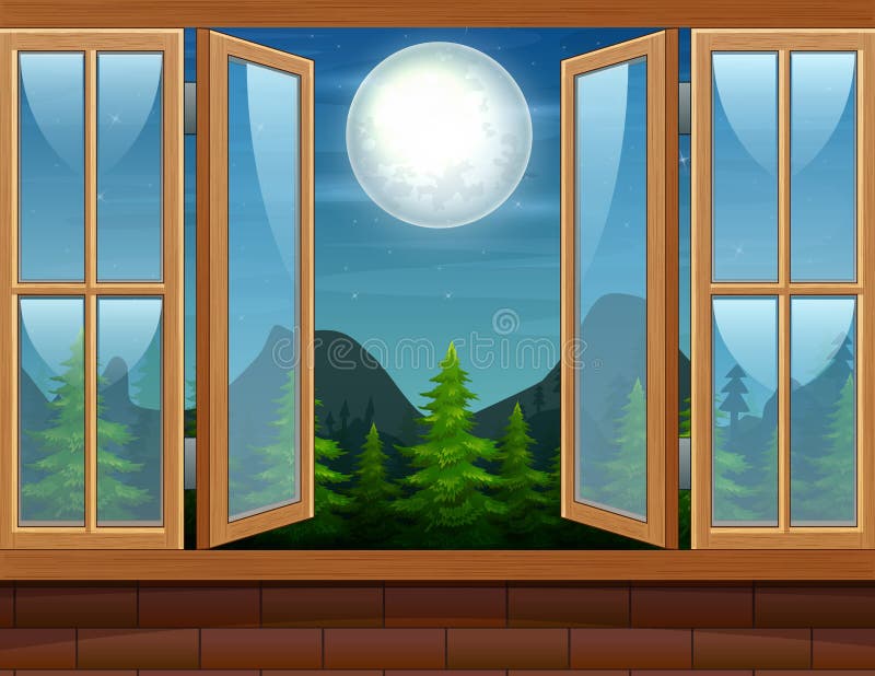 Open Window Sky Night Stock Illustrations – 822 Open Window Sky Night ...