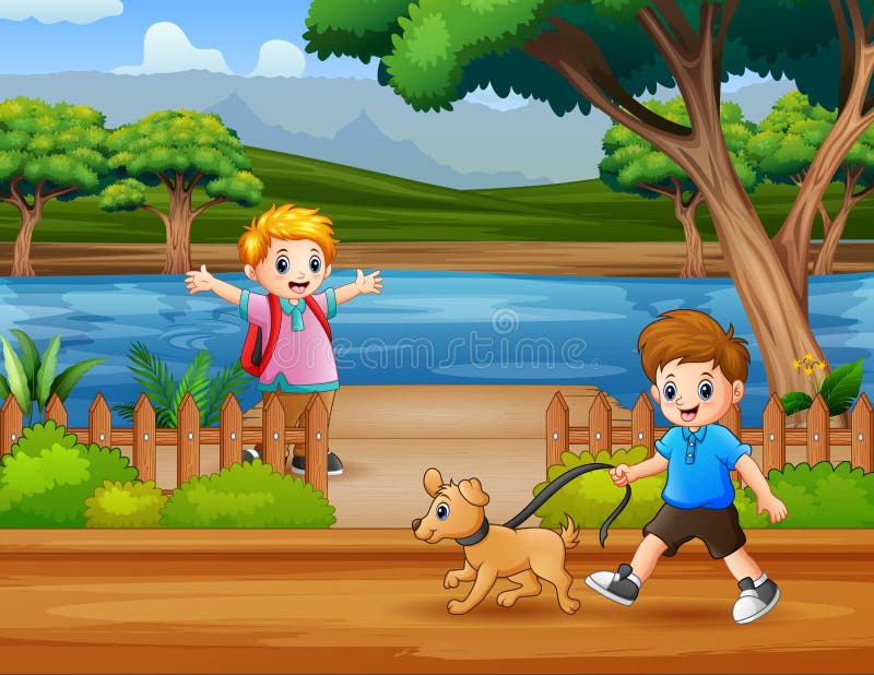 Riverside illustration stock vector. Illustration of field - 40844344