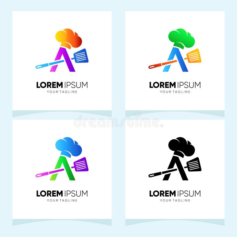 Letter D Chef Logo , Initial Restaurant Cook Vector Design Stock Vector ...