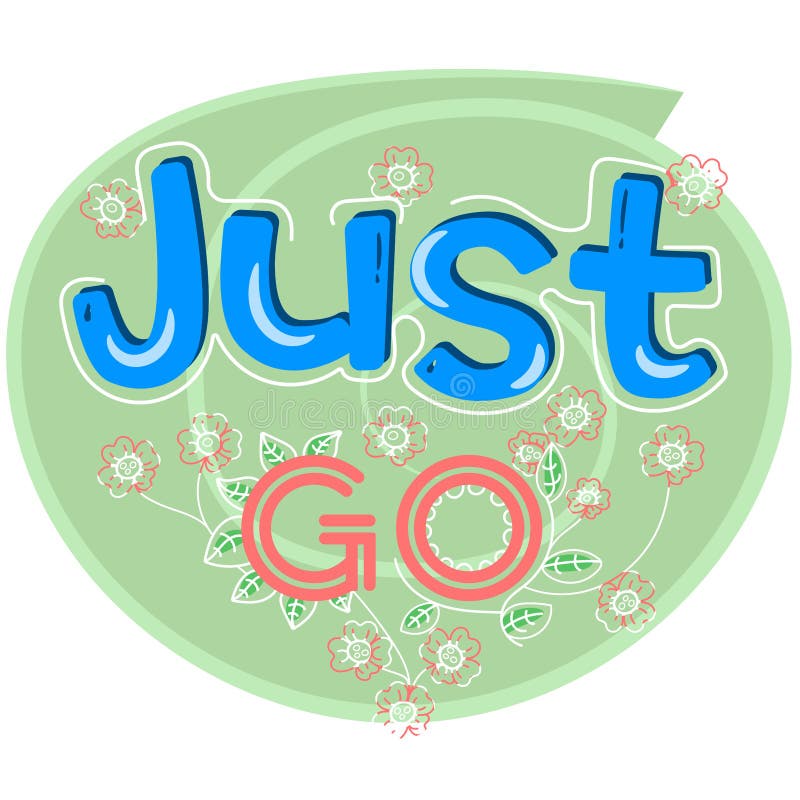 Just Go on a Green Art Pattern Stock Vector - Illustration of ...