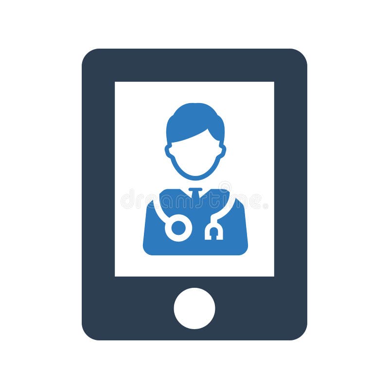Mobile Doctor Icon. Vector Graphics Stock Vector - Illustration of ...