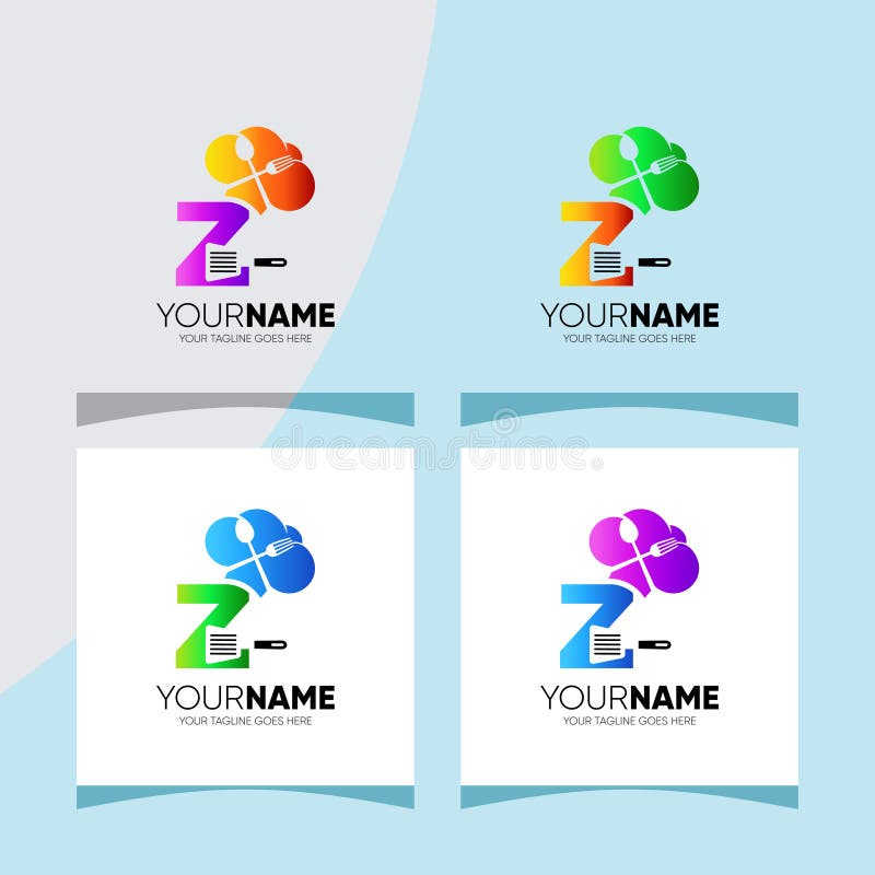 Letter Z Chef Hat with Kitchen Utensil Logo Design Vector Icon Graphic ...