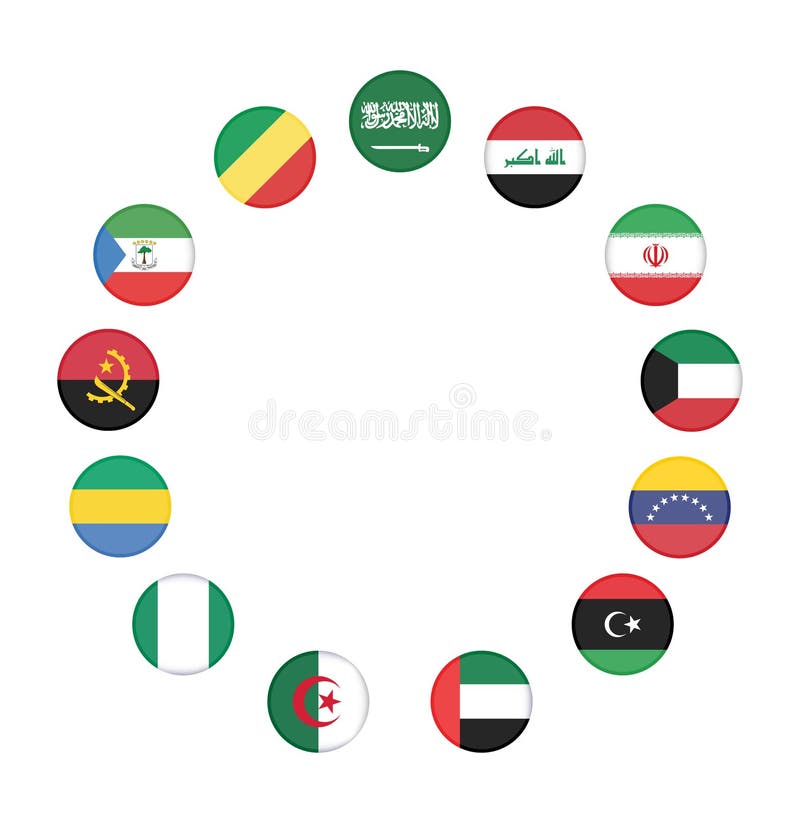 OPEC Members Countries National Flags. OPEC Members Countries Flags ...