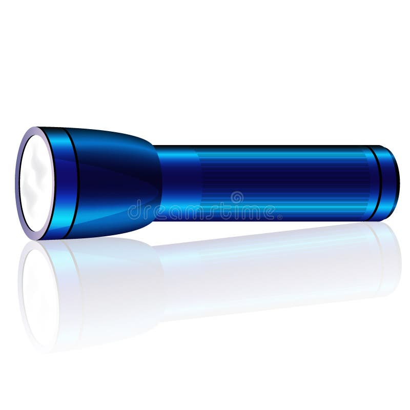 Blue Light Mini Torch Blue Beam LED Flashlight Stock Vector ...