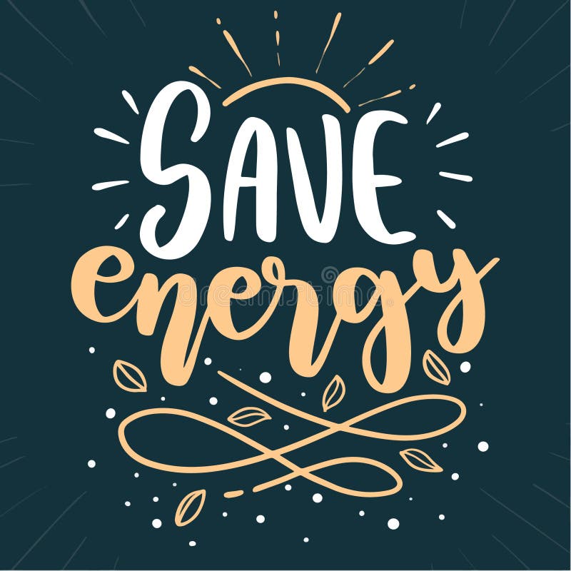 Save Energy stock vector. Illustration of funny, friendly - 213173575