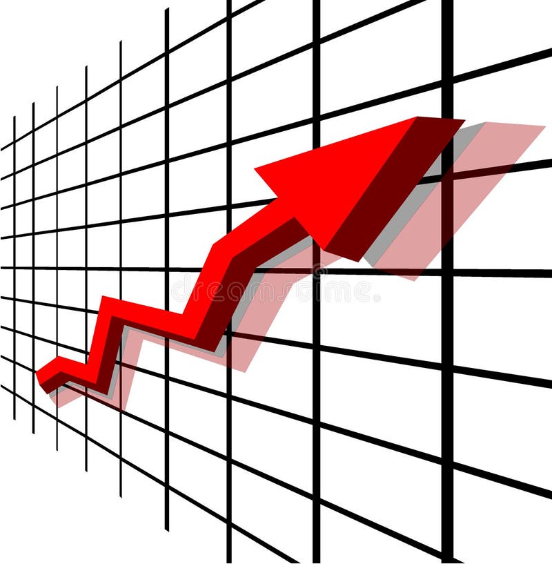 Red Arrow Going Up for Success Stock Vector - Illustration of isolated ...