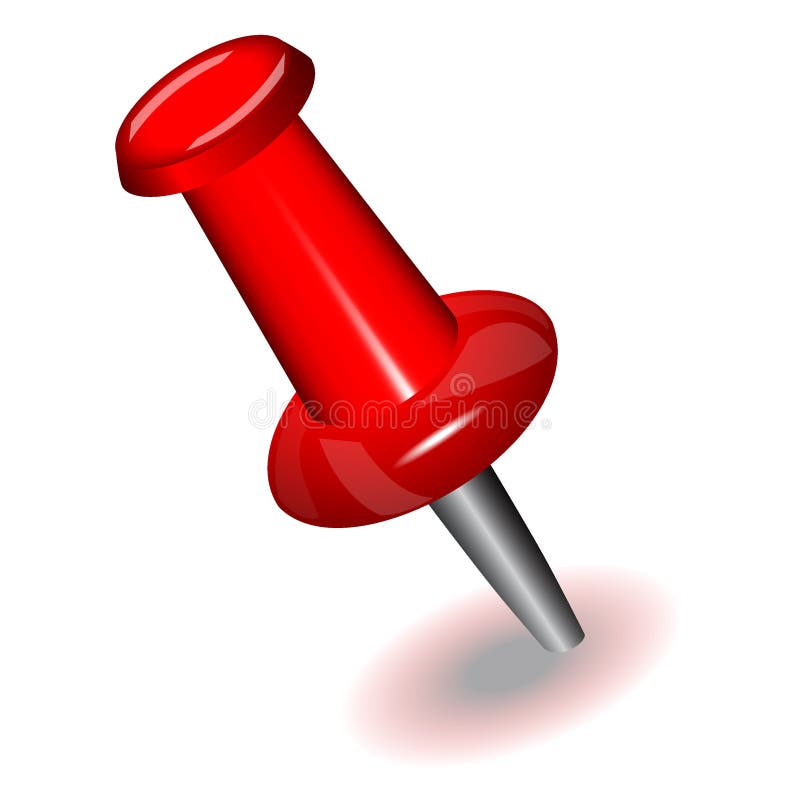 Red Thumbtack. Round Metal Pushpin for Attach Memo and Pinned Documents ... Red Thumbtack. Round Metal Pushpin for Attach Memo and Pinned Documents ...