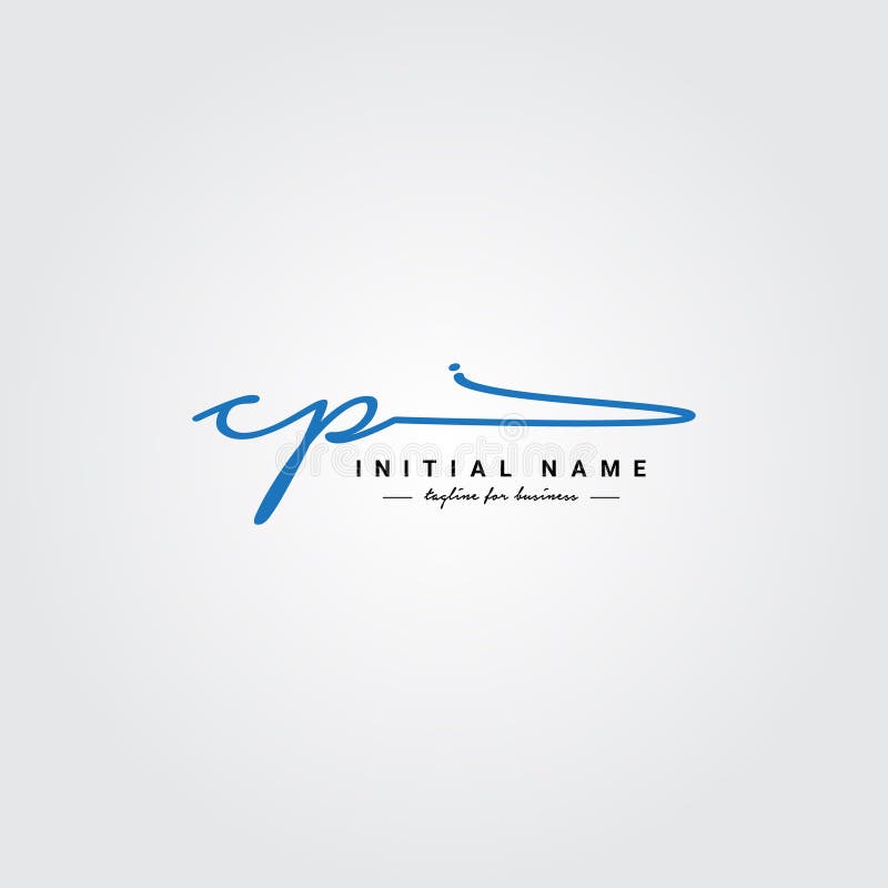 Letter Cp Logo Handwritten Signature Style Stock Illustrations – 14 ...