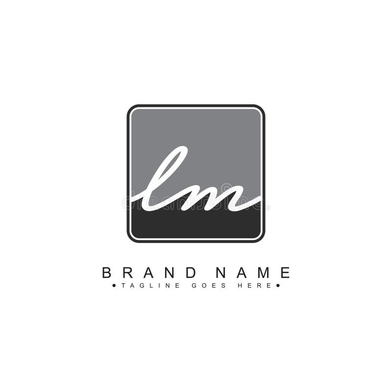 Initial Letter LM Logo - Minimal Business Logo in Signature Stock ...