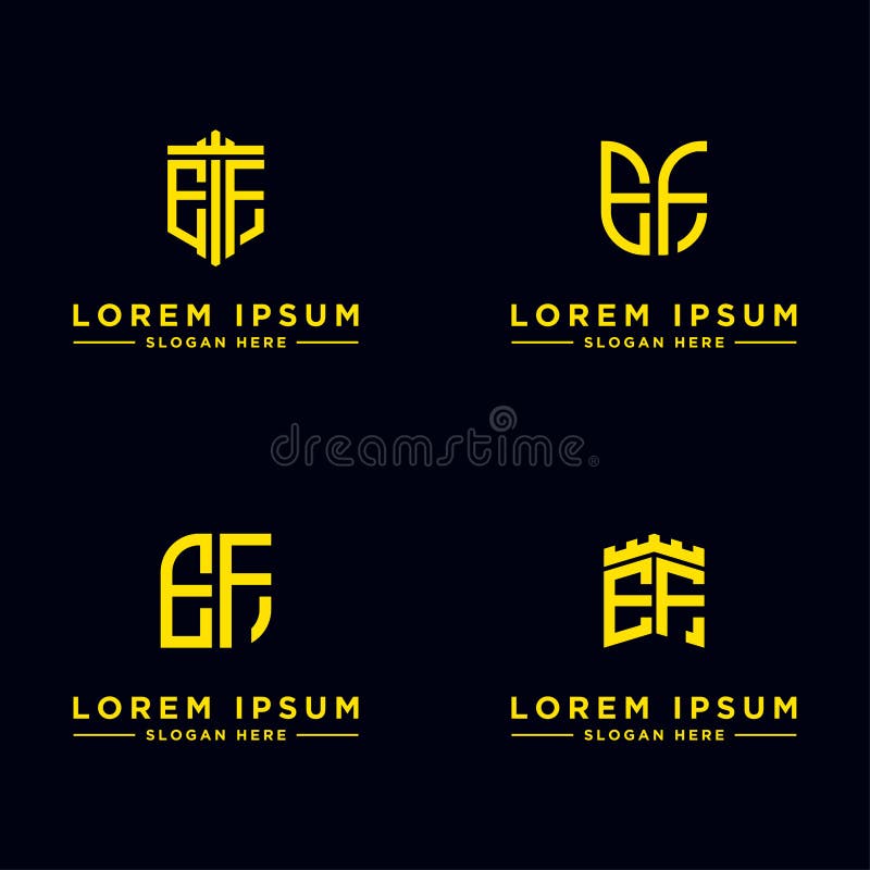 Inspiring Logo Design Set, for Companies from the Initial Letters of ...