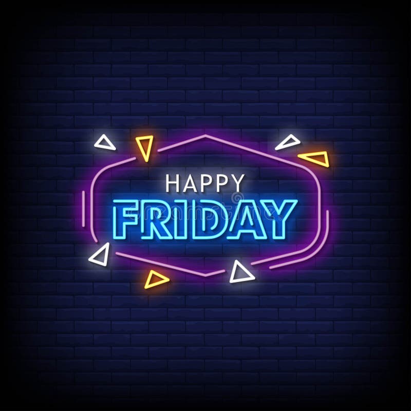 Happy Friday Neon Stock Illustrations – 545 Happy Friday Neon Stock ...