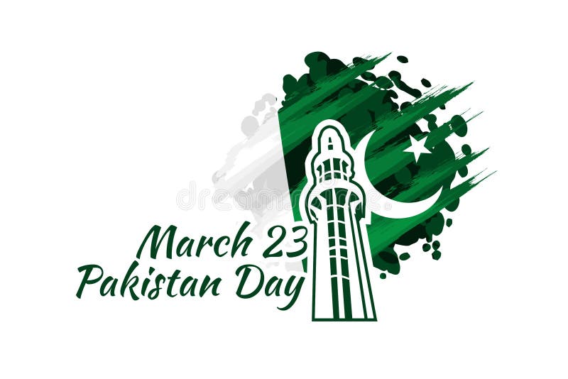 March 23, Happy Pakistan Day Vector Illustration. Stock Vector ...
