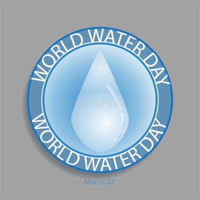World Water Day Sign and Badge Stock Vector - Illustration of friendly ...