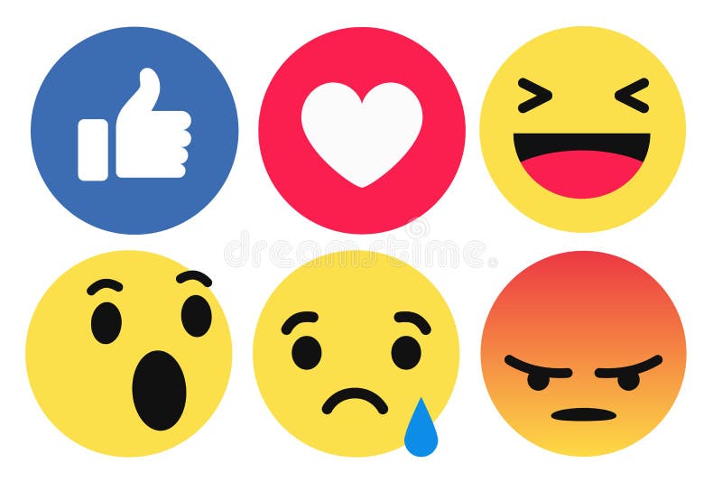 Collection of Facebook Reactions Editorial Image - Illustration of ...