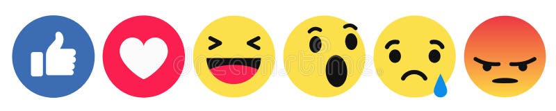 Collection of Facebook Reactions Editorial Image - Illustration of ...