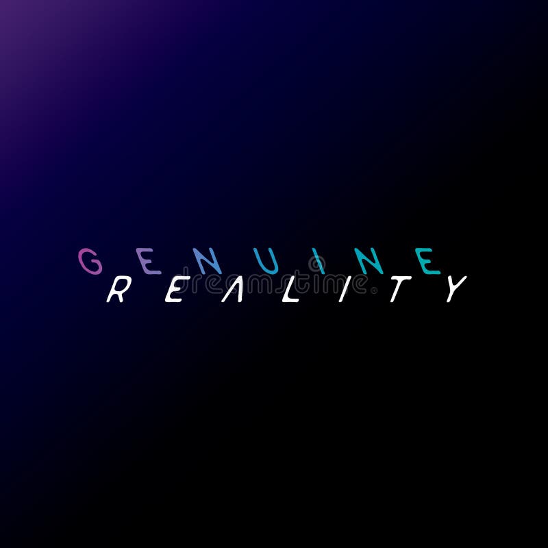 Genuine Reality Vector Logo. Genuine Reality Vector Emblem Stock Vector ...