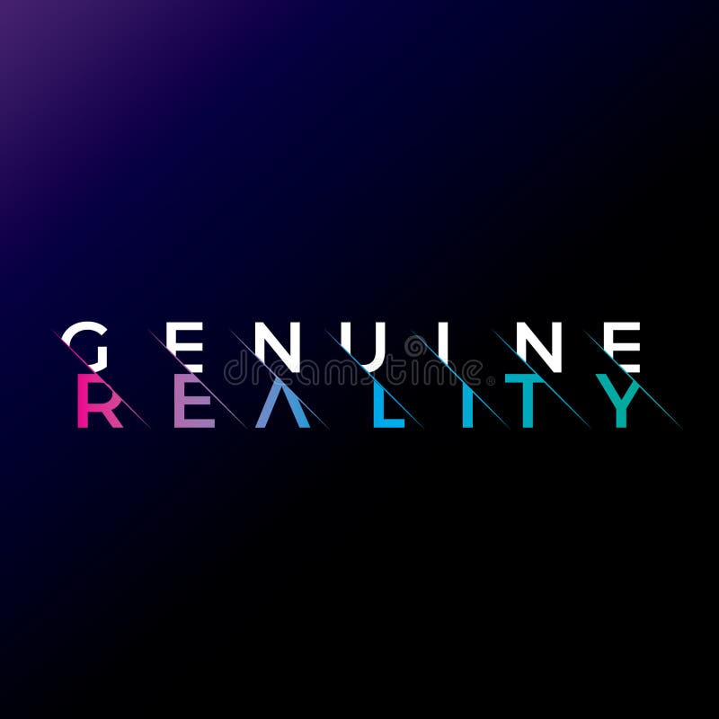 Genuine Reality Vector Logo. Genuine Reality Vector Emblem Stock Vector ...