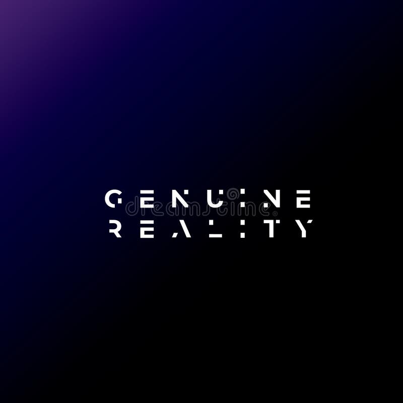 Genuine Reality Vector Logo. Genuine Reality Vector Emblem Stock Vector ...