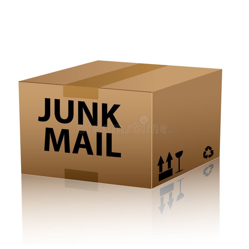 Junk Mail in Cardboard Package Stock Vector - Illustration of pack ...
