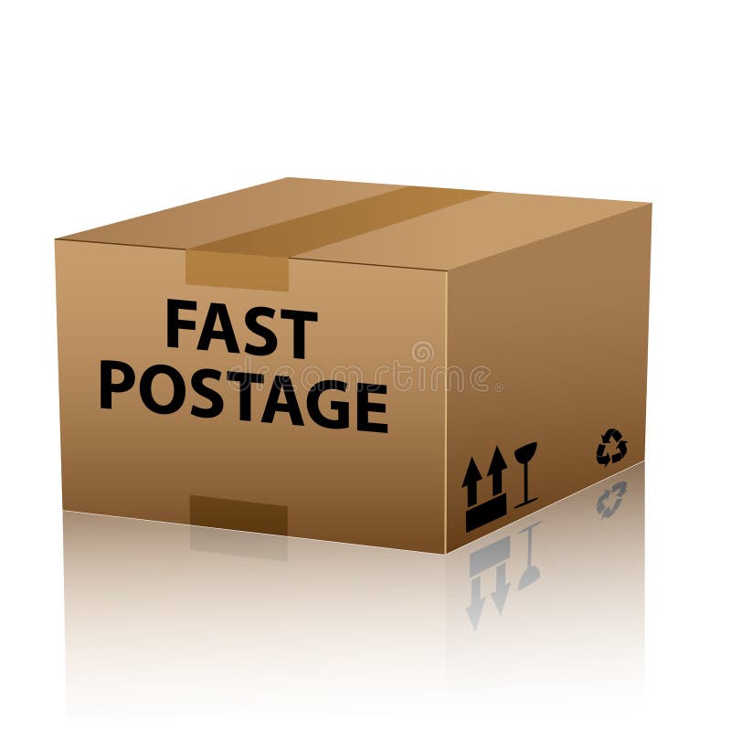 Fast post delivery package stock vector. Illustration of logistics ...