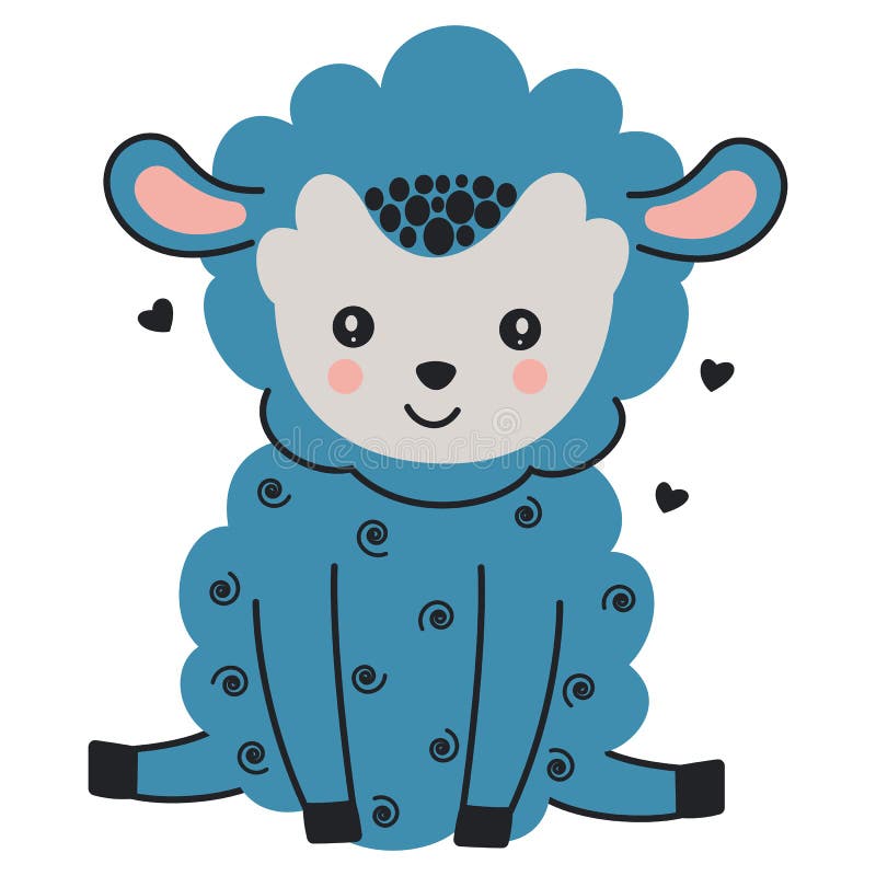 Little Blue Lamb Stock Illustrations – 426 Little Blue Lamb Stock ...