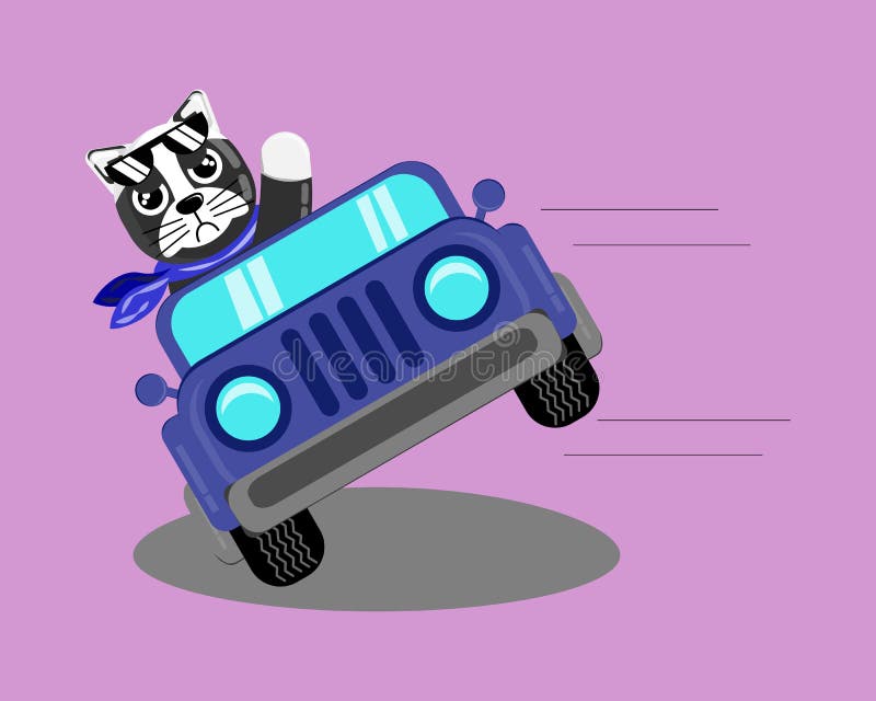 Cartoon Dog Driving Car Stock Illustrations – 360 Cartoon Dog Driving ...