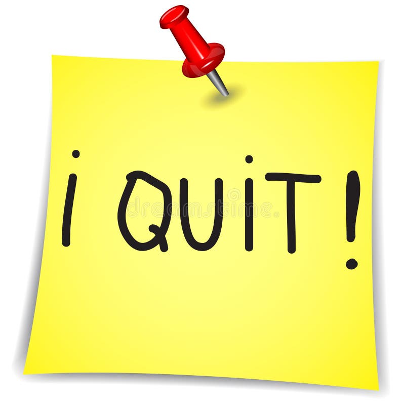 Quit word concept. stock illustration. Illustration of quit - 105057316