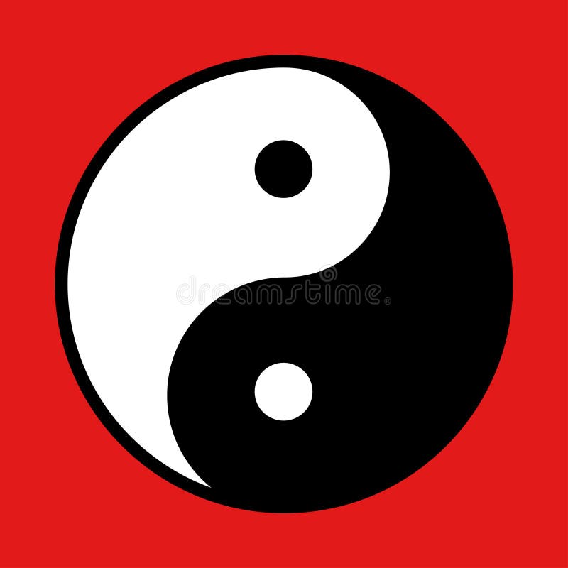 Dual Concepts of Yin and Yang Stock Illustration - Illustration of moon ...