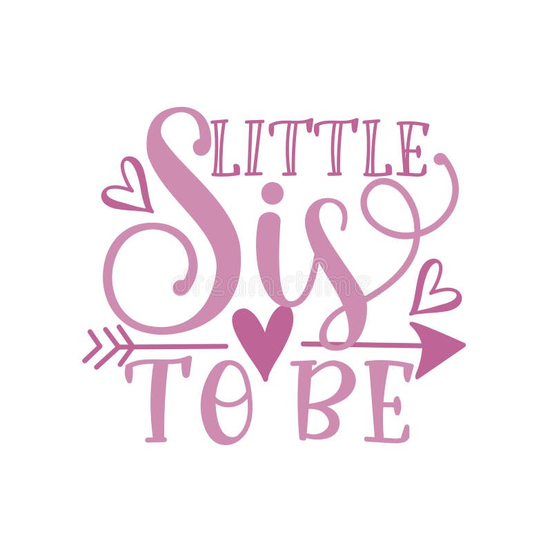 Little Sister - Text with Arrow Symbol Stock Vector - Illustration of ...