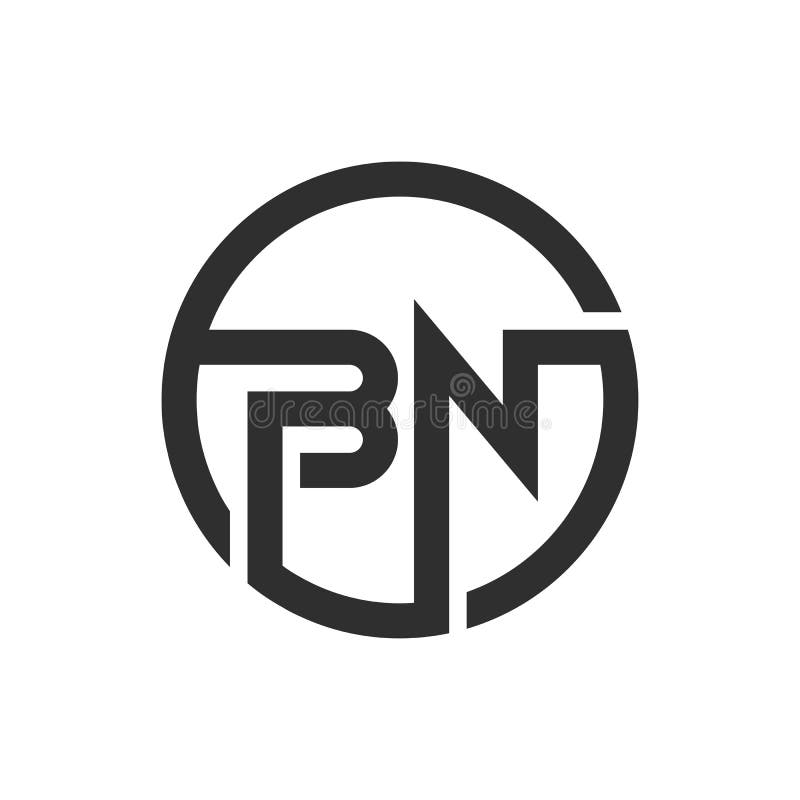 Initial Bn Letter Logo with Creative Modern Business Typography Vector ...