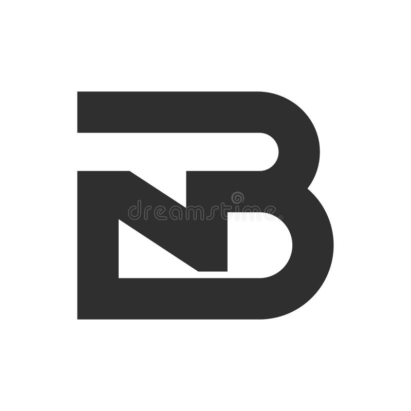 Initial Bn Letter Logo with Creative Modern Business Typography Vector ...