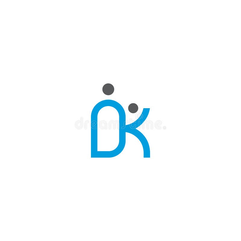 Letter DK People Initial Logo Icon Design Template Vector Illustration ...