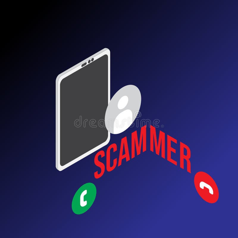 Scammer isometric stock vector. Illustration of illegal - 214687894