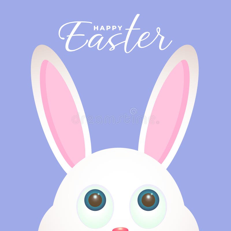 Happy Easter Day Greeting Card Template. Bunny Easter Stock Vector ...
